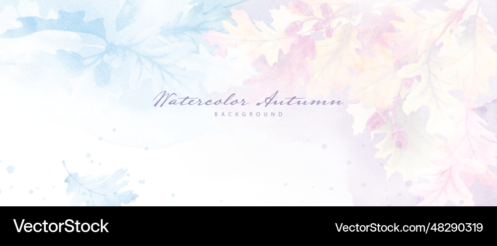 Watercolor abstract art background autumn Vector Image