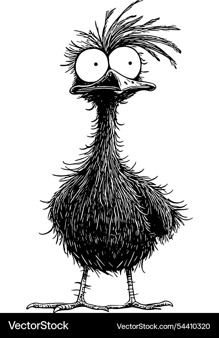 Cartoon silly chicken Royalty Free Vector Image