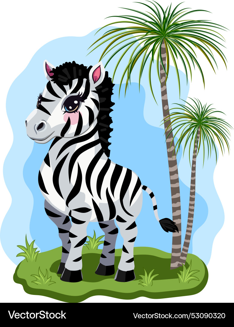 Cartoon zebra Royalty Free Vector Image - VectorStock