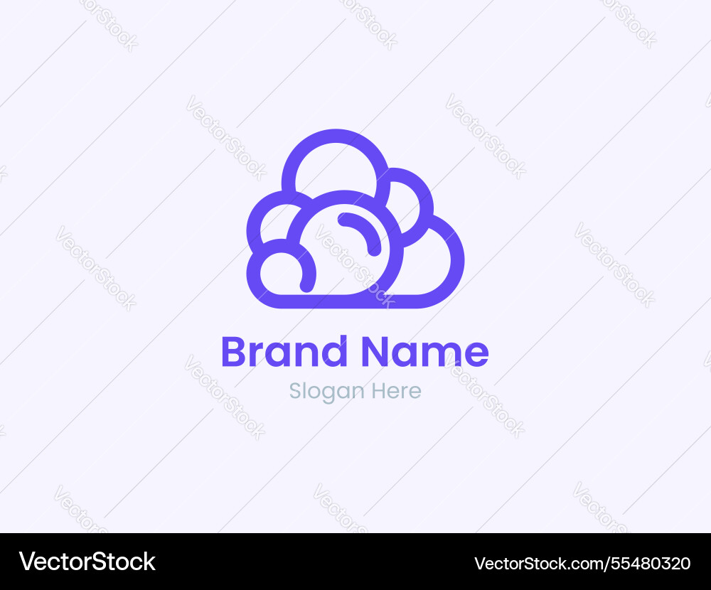 Cloud chat logo Royalty Free Vector Image - VectorStock