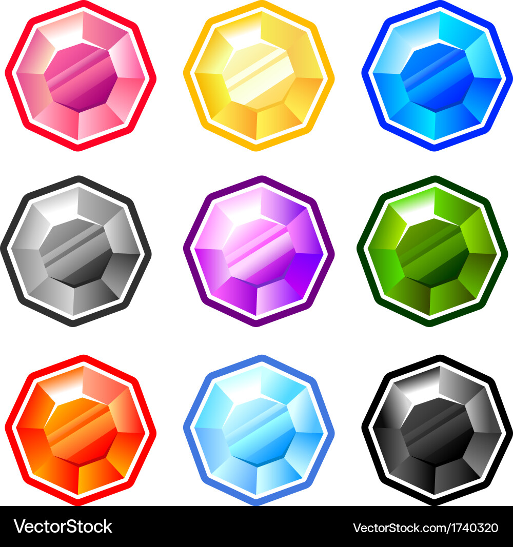 Colourful round diamonds Royalty Free Vector Image