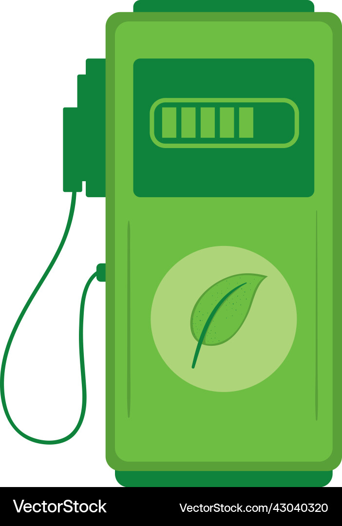 Eco friendly station fuel Royalty Free Vector Image