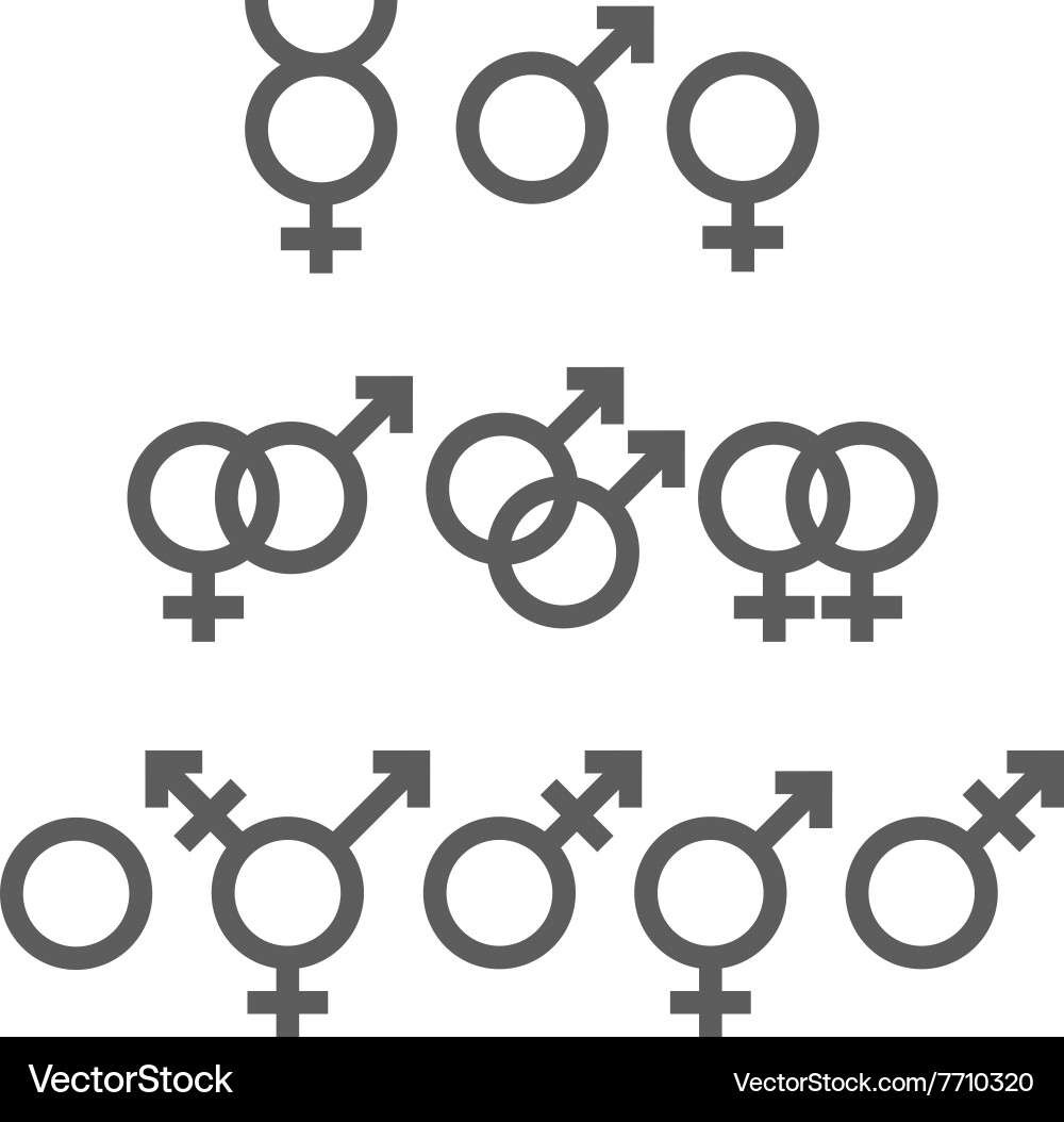 Gender symbols pack Royalty Free Vector Image - VectorStock