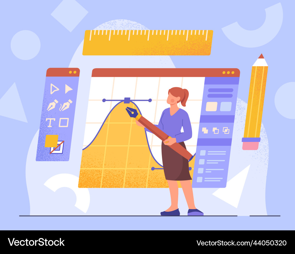 Graphic designer profession Royalty Free Vector Image