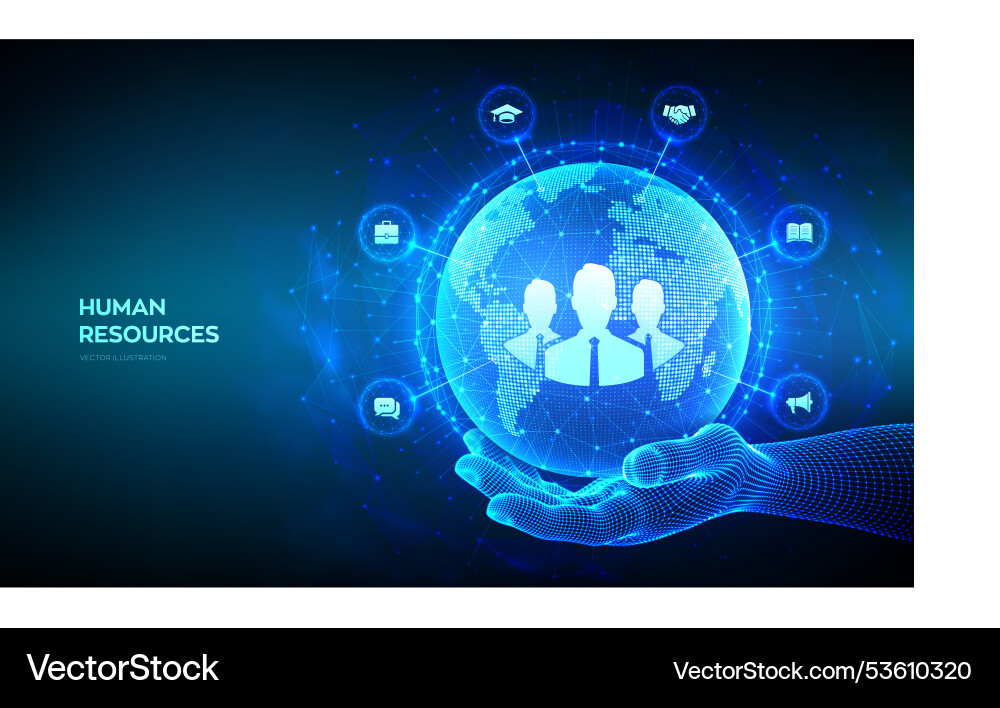 Human resources hr management recruitment Vector Image