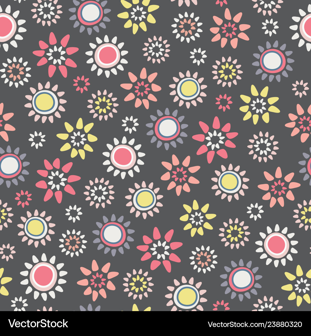 Large ditsy floral seamless repeat pattern Vector Image