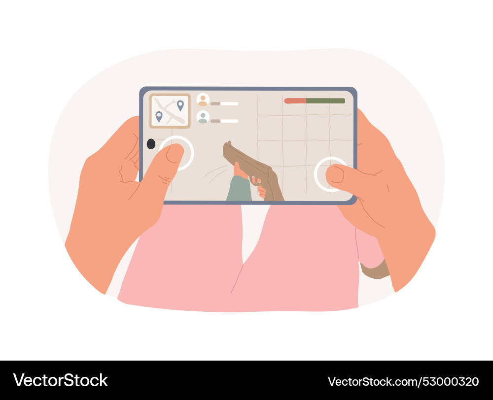 Online gaming apps isolated cartoon Royalty Free Vector