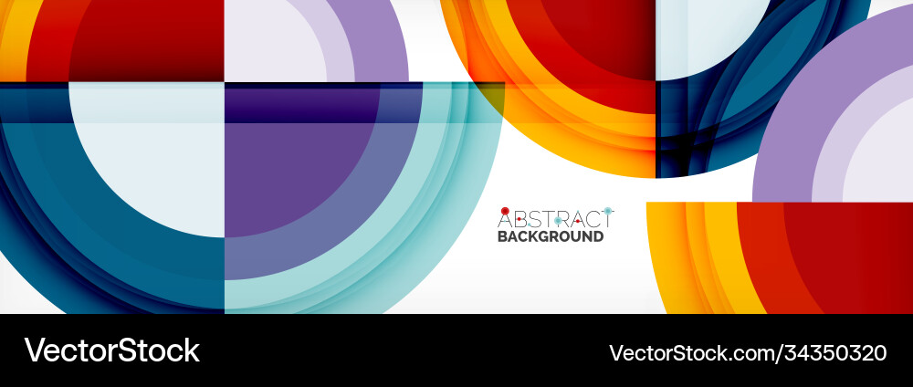 Round shapes triangles and circles modern Vector Image