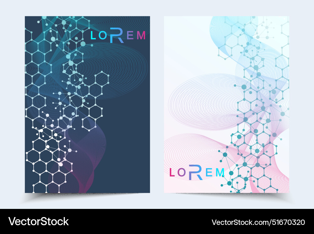 Scientific brochure design template flyer Vector Image