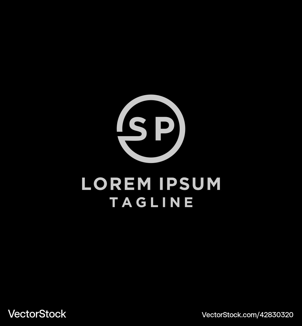 Sp circle logo Royalty Free Vector Image - VectorStock