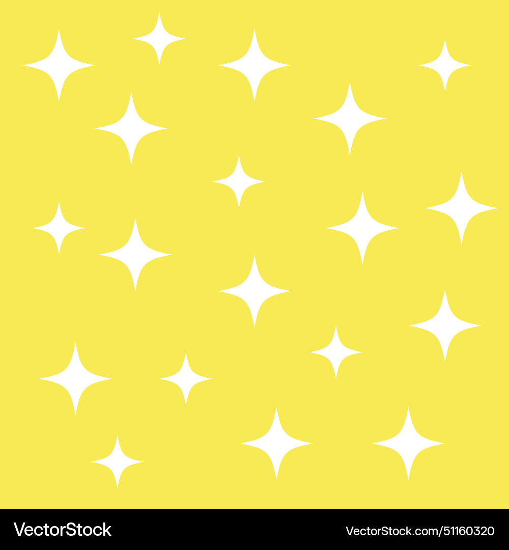 Twinkling yellow star pattern design Royalty Free Vector
