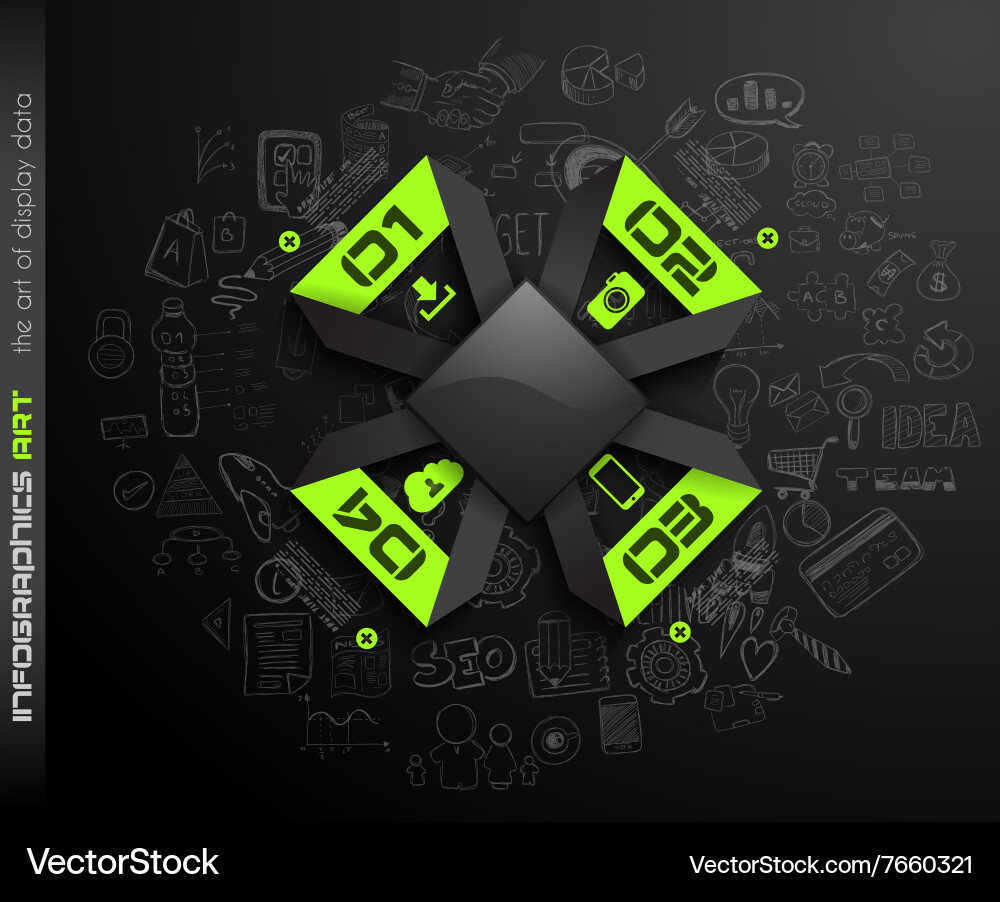 Clean infographic layout template for data Vector Image