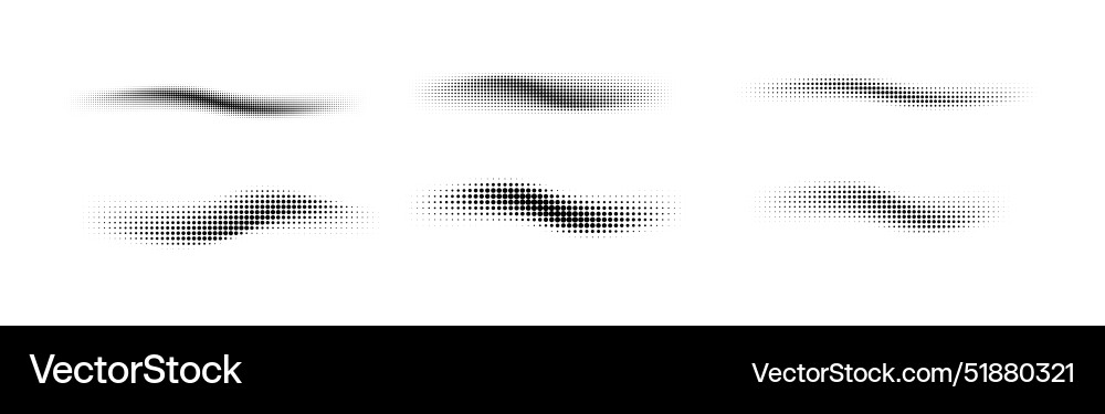 Dotted halftone waves abstract shapes wave Vector Image