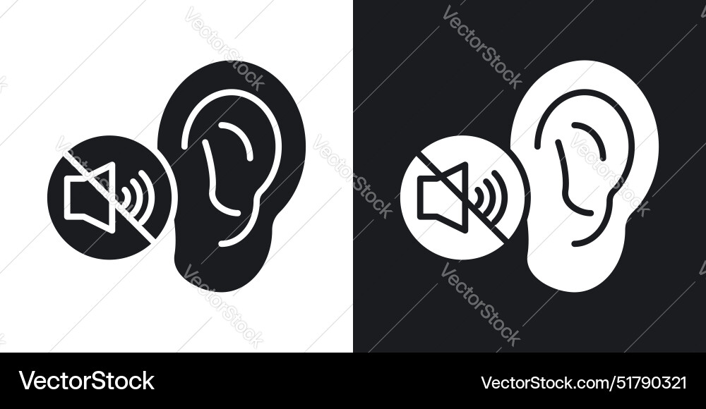 Ear deaf icon Royalty Free Vector Image - VectorStock