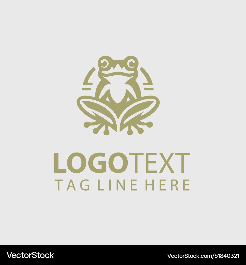 Frog logo Royalty Free Vector Image - VectorStock