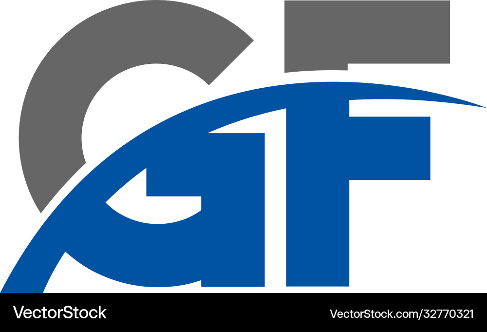 Gf-logo Royalty Free Vector Image - VectorStock