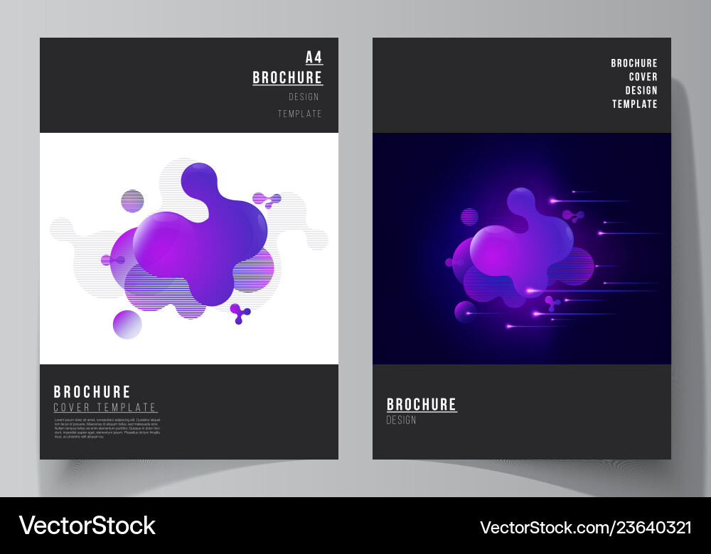 Layout of a4 format modern cover Royalty Free Vector Image