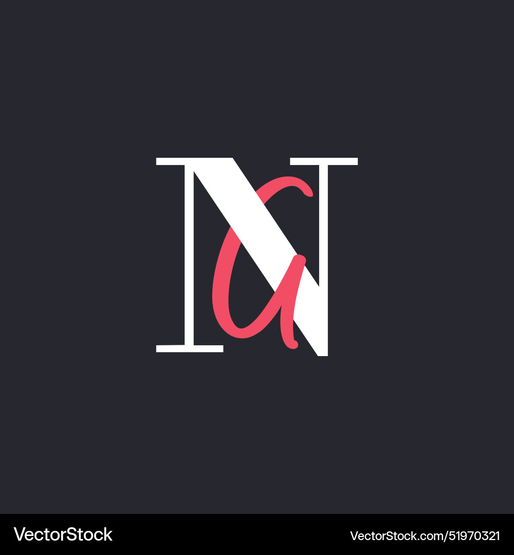 Letter ng logo perfectly blended initials Vector Image