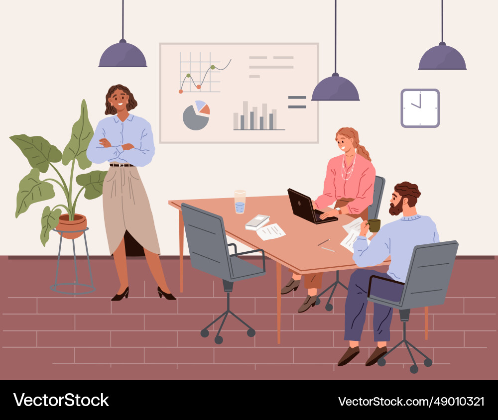 Office people worker the companys growth depends Vector Image