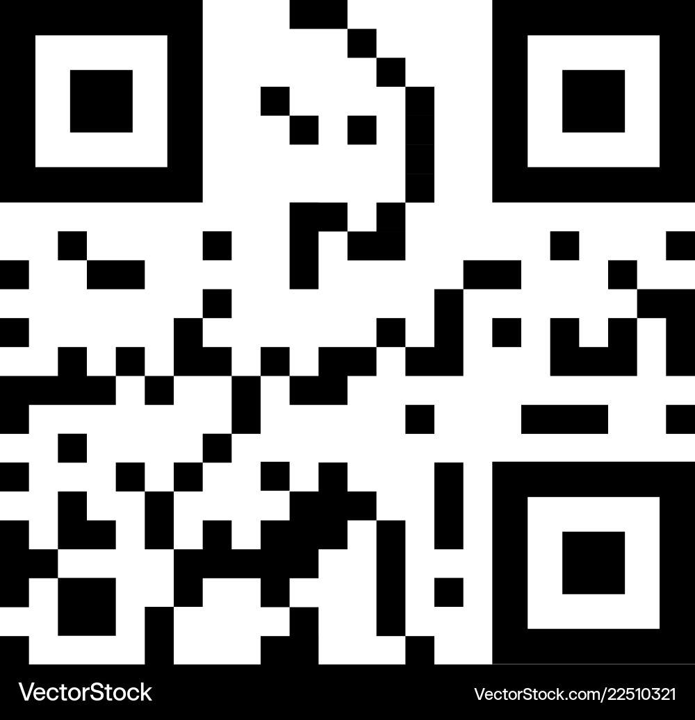 Qr code in flat style black Royalty Free Vector Image