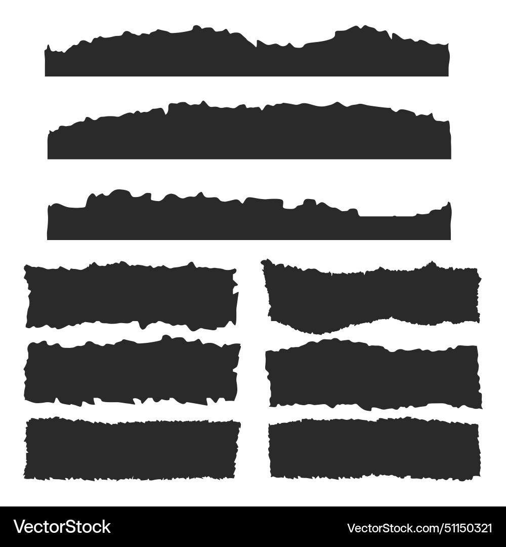 Ripped and cutout paper jagged trip sticker piece Vector Image