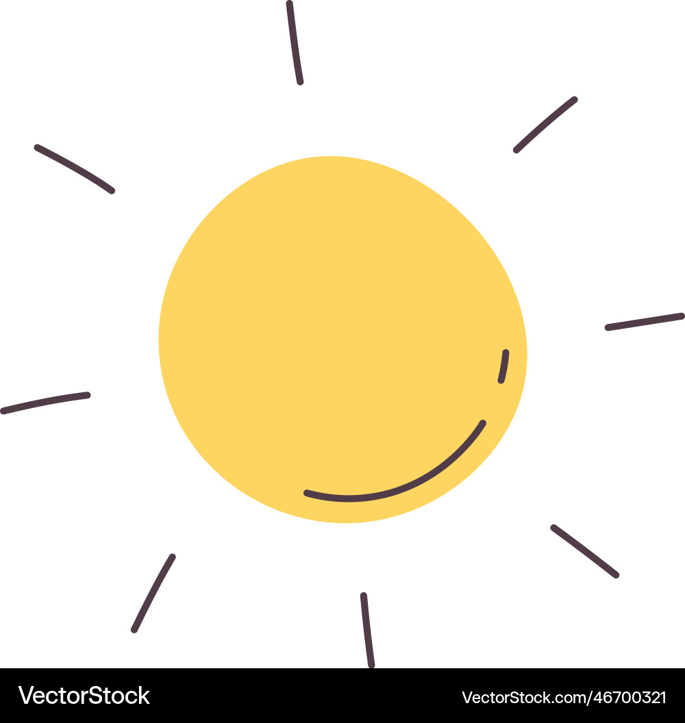 Shining sun Royalty Free Vector Image - VectorStock