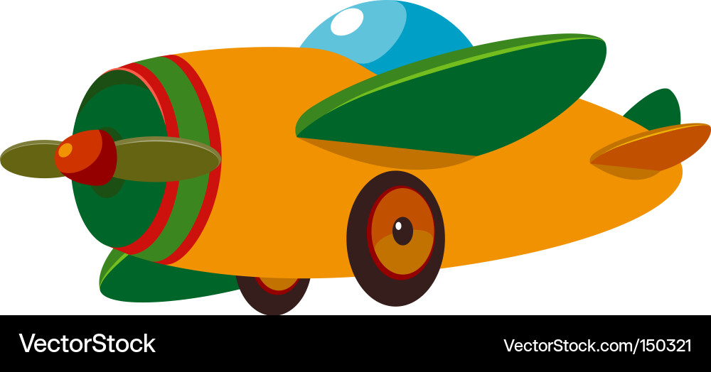 Toy plane Royalty Free Vector Image - VectorStock