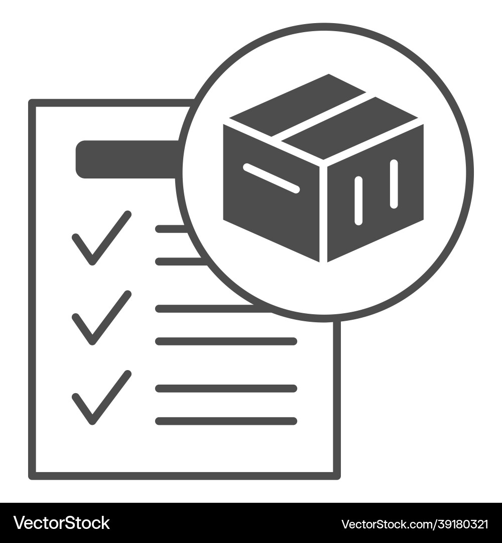Waybill box sheet of paper checkmark form Vector Image