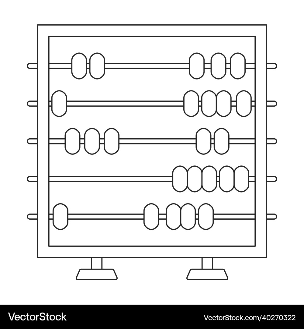 Abacus outline icon (40270322) – Royalty-Free Vector | VectorStock