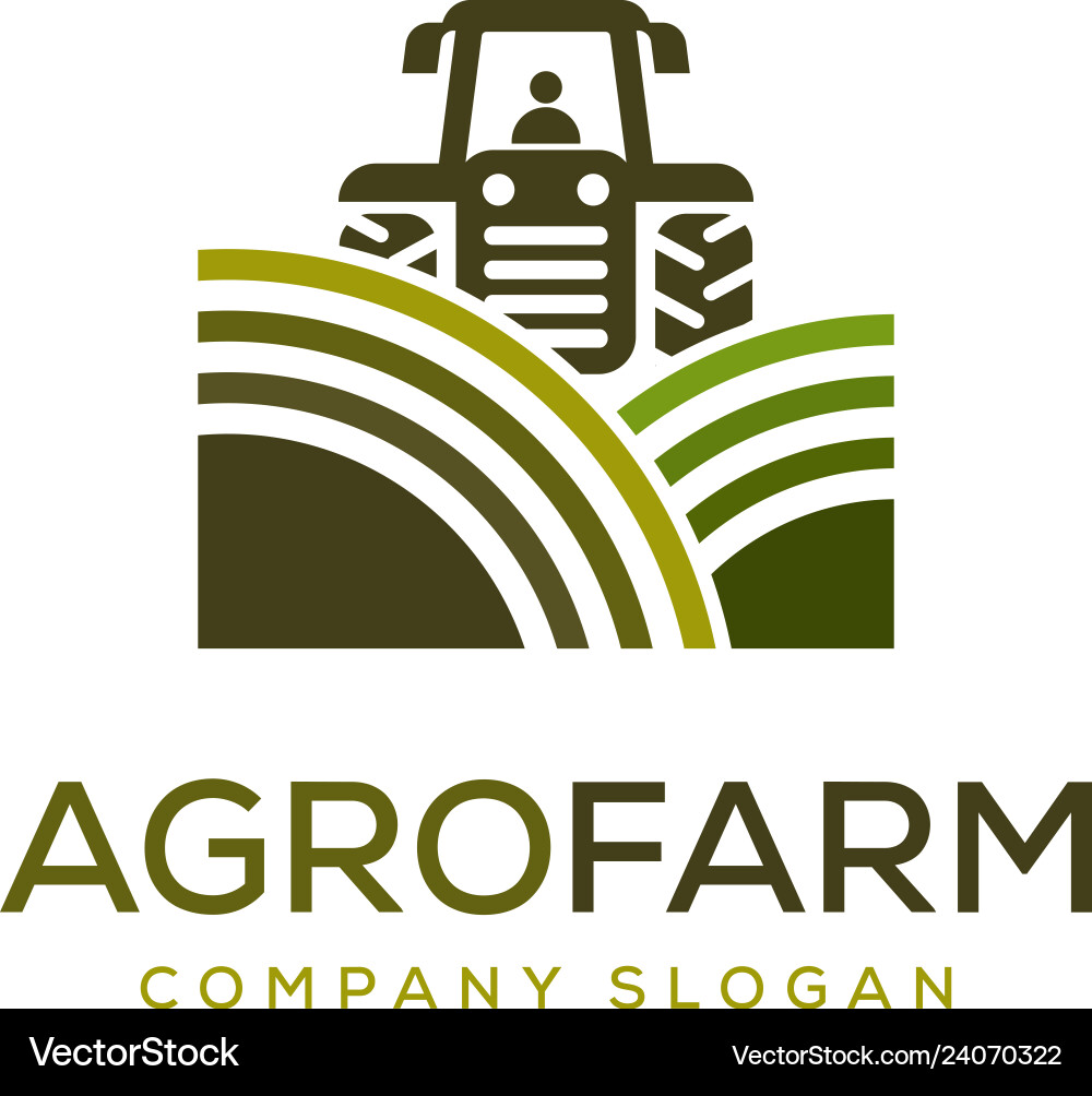 Agro farm logo design inspiration Royalty Free Vector Image