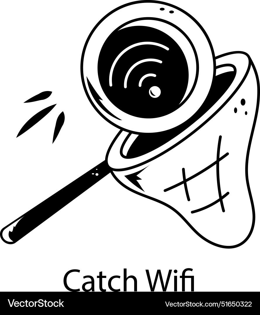 Catch wifi Royalty Free Vector Image - VectorStock