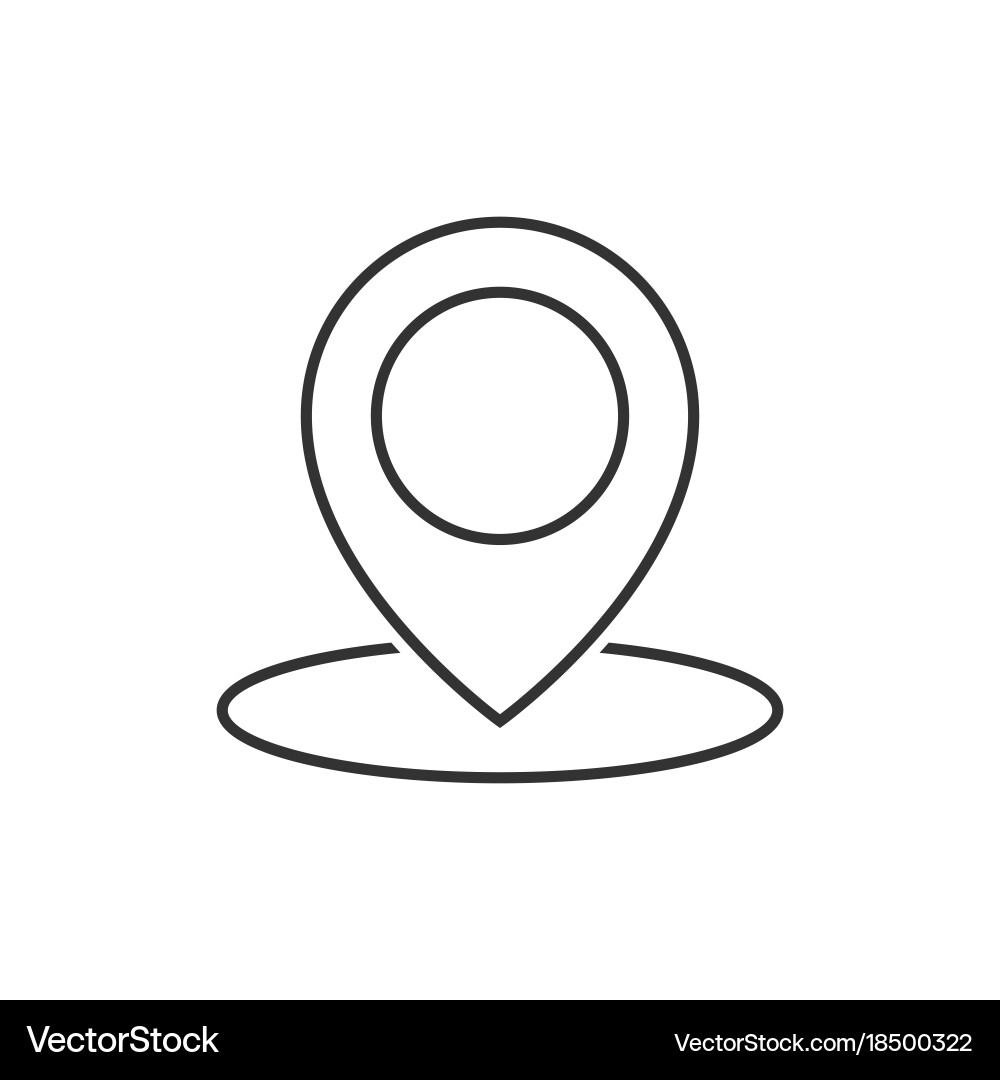 Geo location pin line icon Royalty Free Vector Image