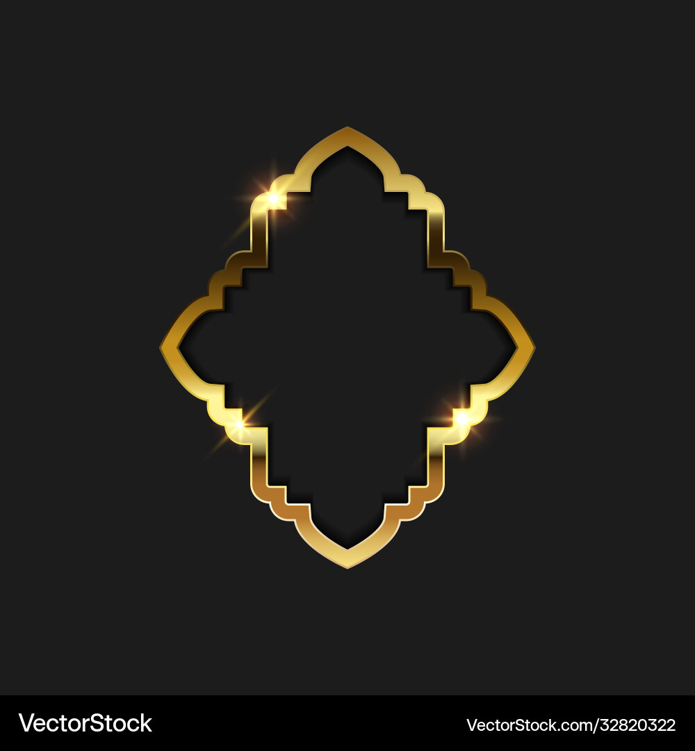 Gold frame design Royalty Free Vector Image - VectorStock