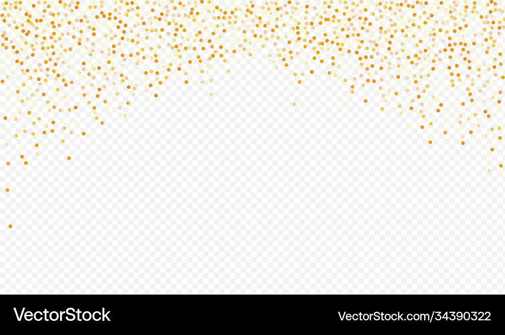 Golden dot isolated transparent background paper Vector Image