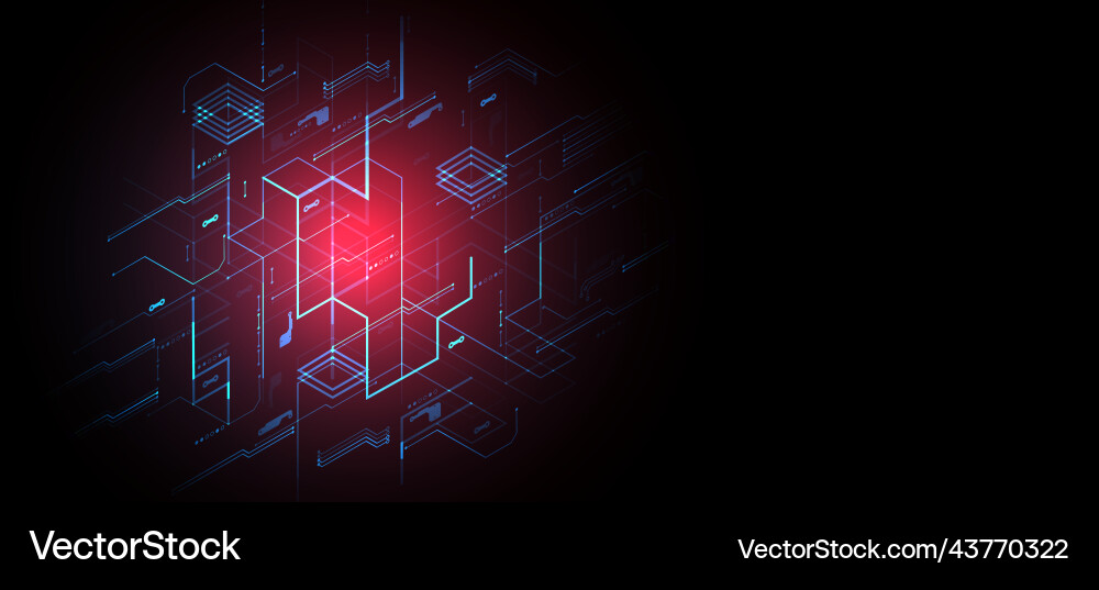 Hi-tech digital technology and engineering theme Vector Image