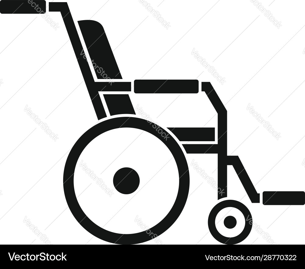 Hospital wheelchair icon simple style Royalty Free Vector
