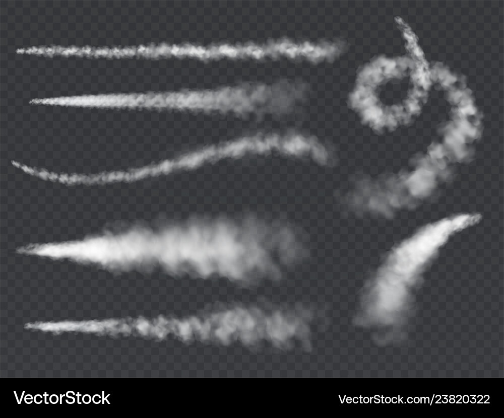 Jet Smoke Trails Airplane Royalty Free Vector Image