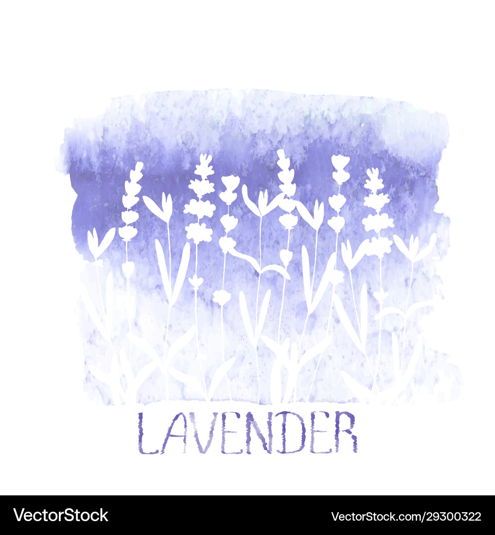 Lavender Stain Watercolor Pattern Royalty Free Vector Image