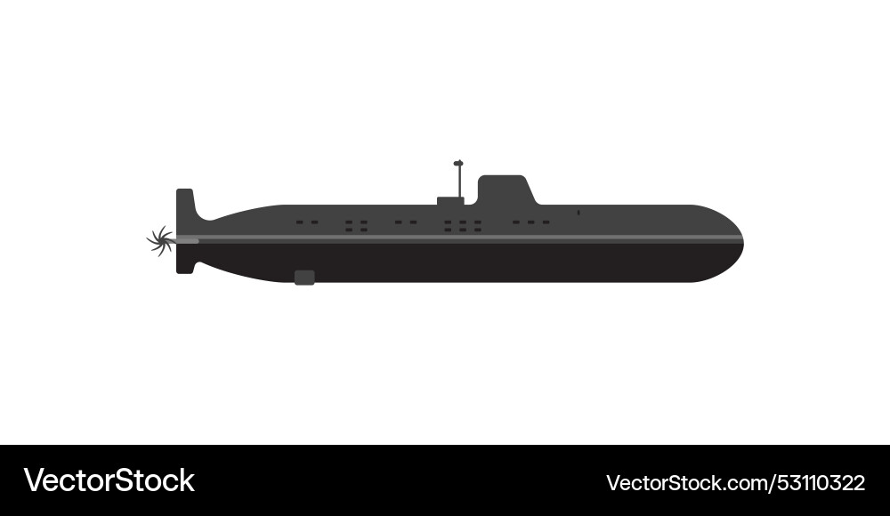 Modern submarine isolated Royalty Free Vector Image