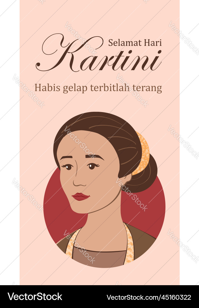 Selamat hari kartini translation happy Royalty Free Vector