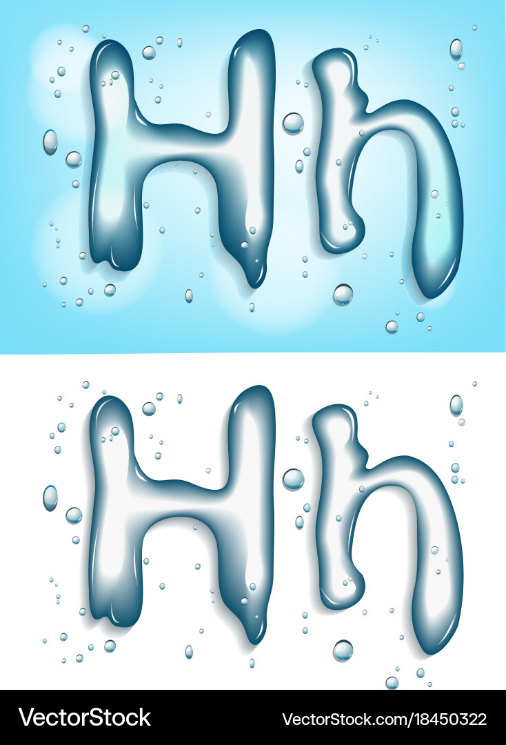 Water typeface Royalty Free Vector Image - VectorStock