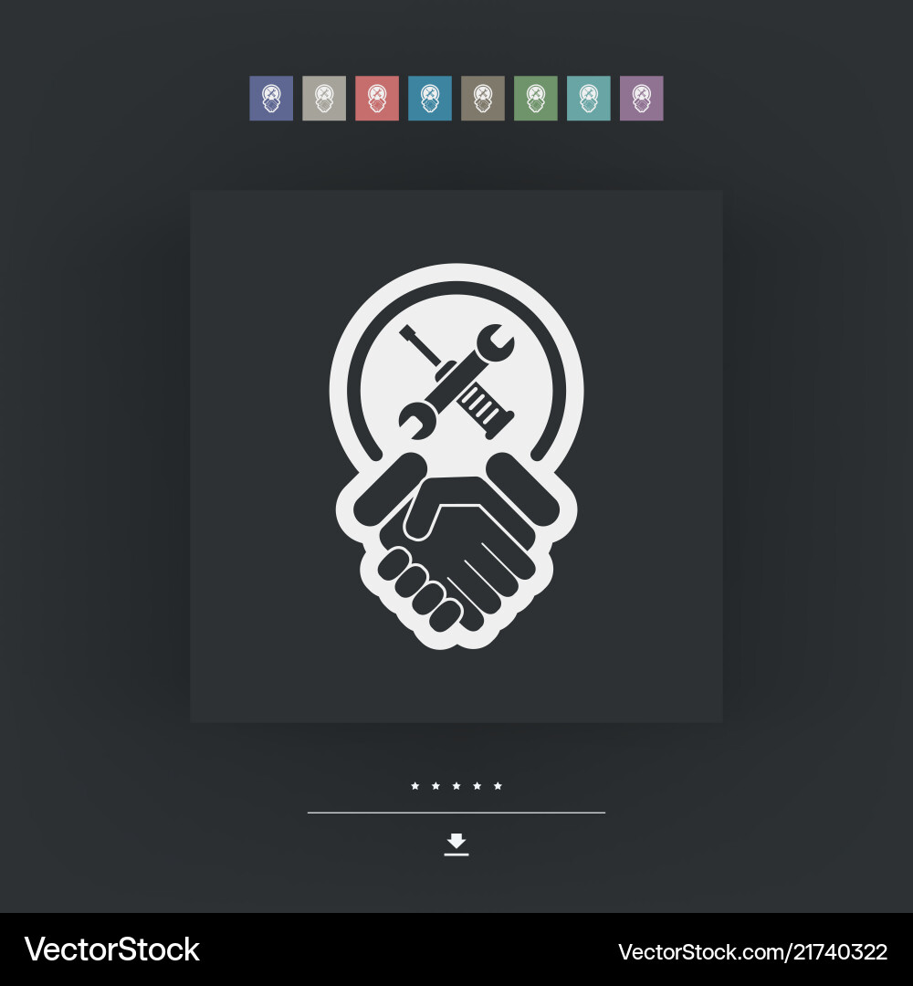Worker handshake Royalty Free Vector Image - VectorStock