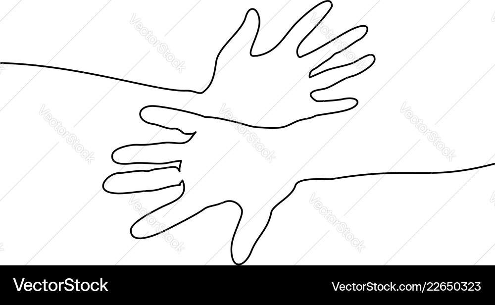 Abstract Hands Connection Royalty Free Vector Image