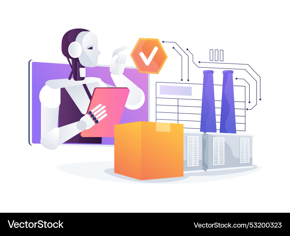Ai-streamlined compliance abstract concept Vector Image