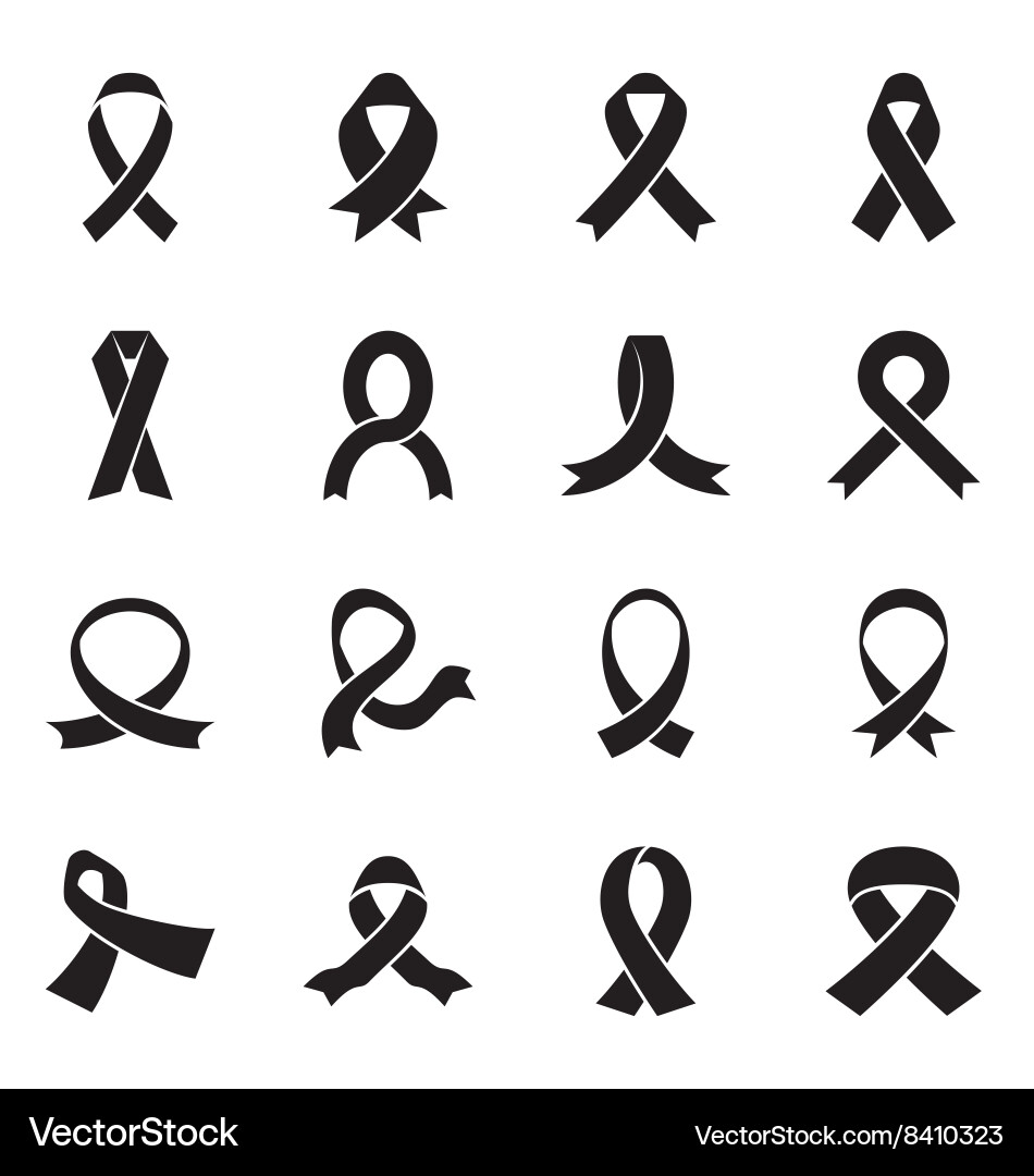 Awareness ribbon icons Royalty Free Vector Image