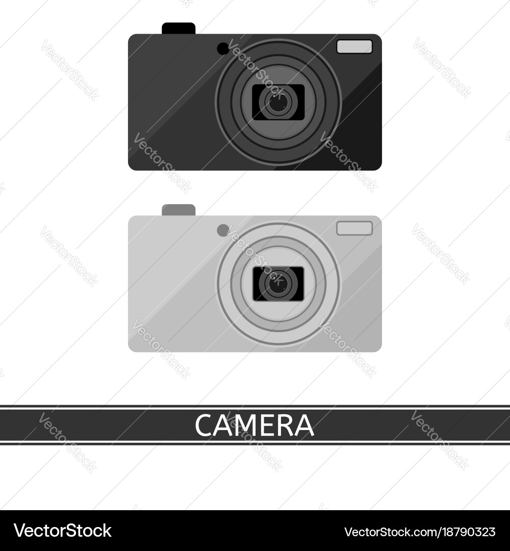 Compact digital camera isolated Royalty Free Vector Image