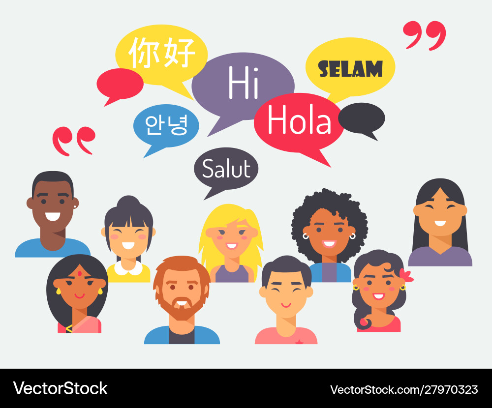 Global Communication: Diverse Languages Royalty Free Vector