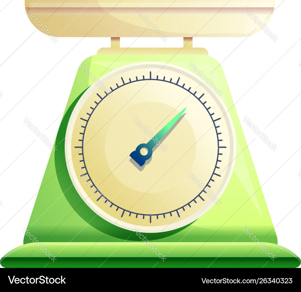 Green scales icon cartoon style Royalty Free Vector Image