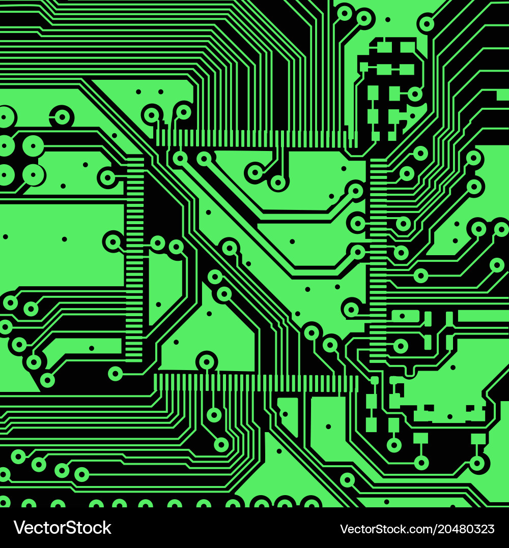 High tech electronic circuit board Royalty Free Vector Image