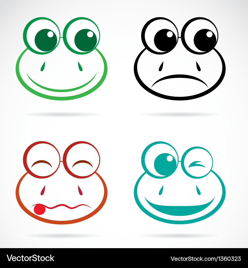 Image of an frog face Royalty Free Vector Image